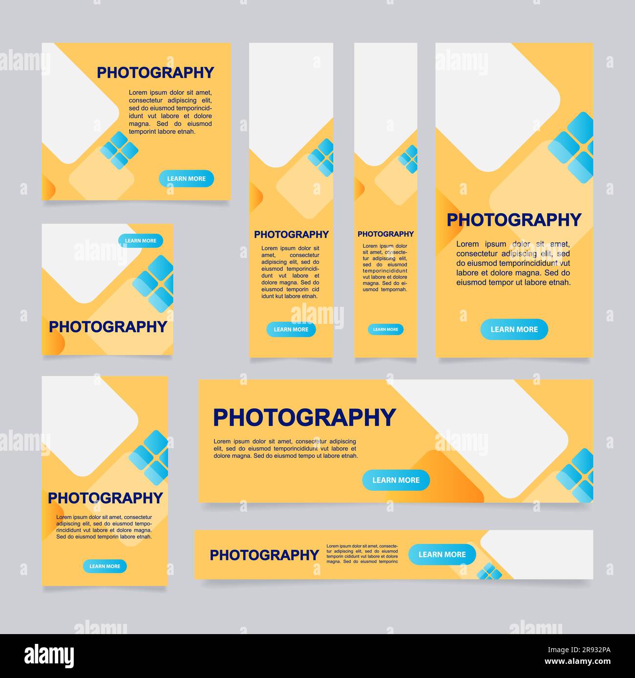 Art event attendance for photographers web banner design template Stock ...