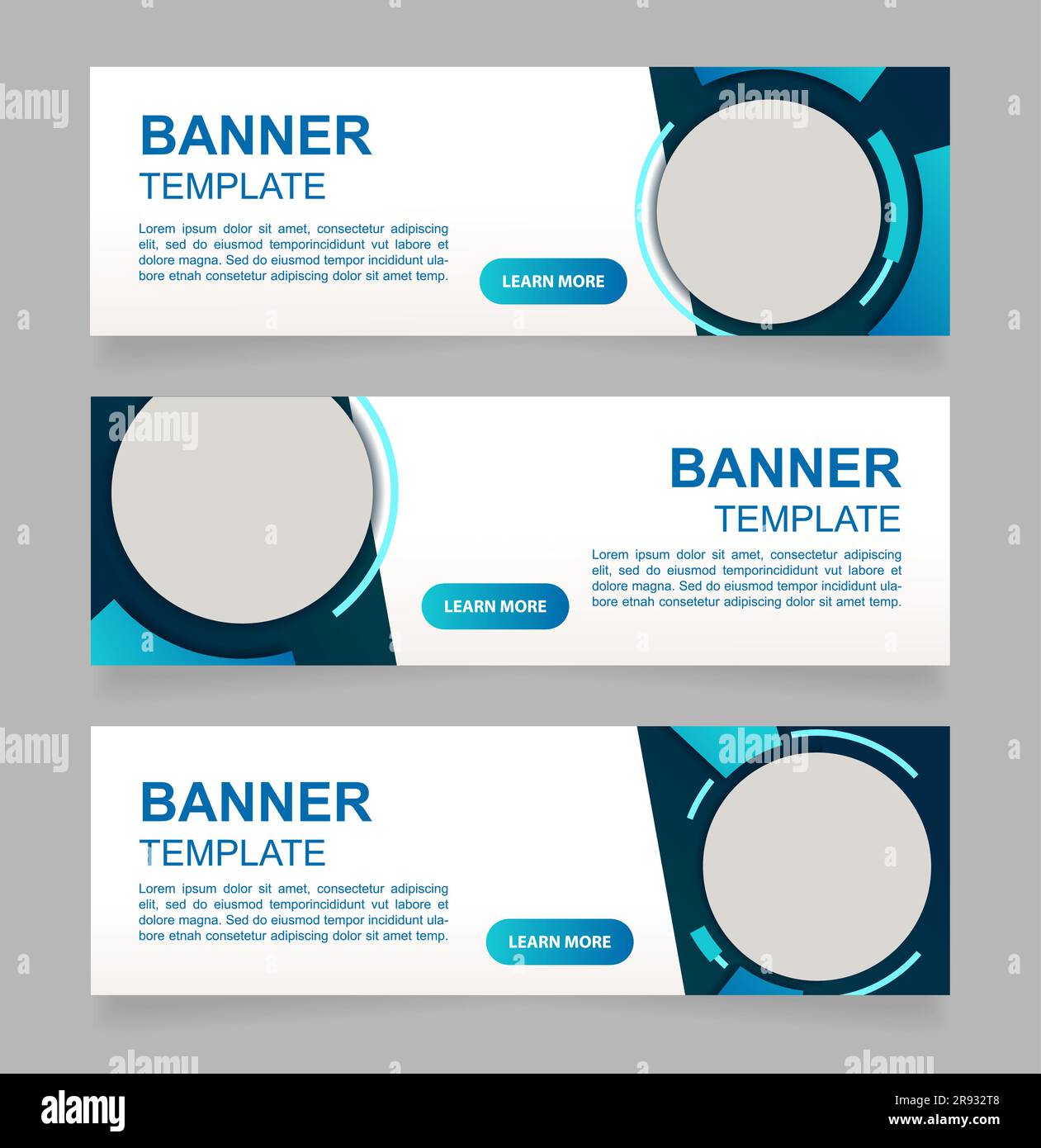Digital technology and cyberspace web banner design template Stock ...