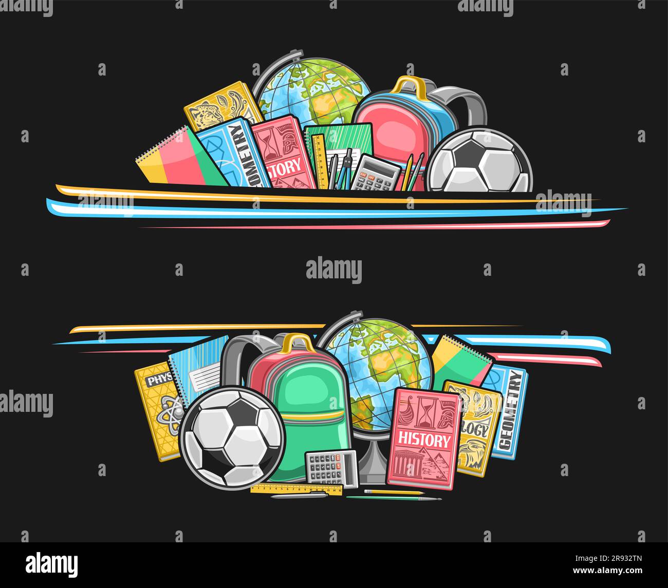 Vector border for School with blank copy space for ad text, decorative ...