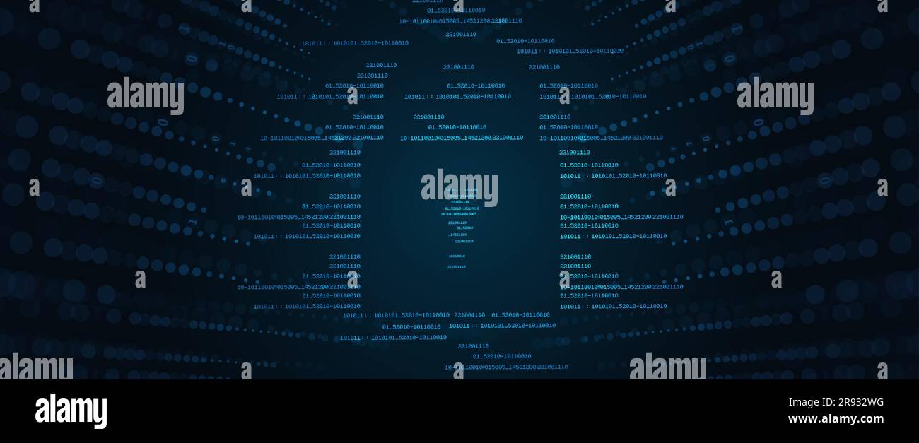 internet digital syber security technology concept for business background. Lock on circuit ...