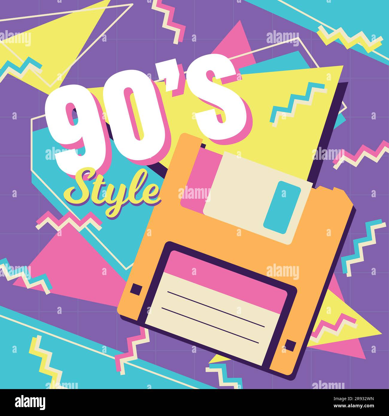 Isolated floppy disk Nostalgic retro background Vector Stock Vector ...
