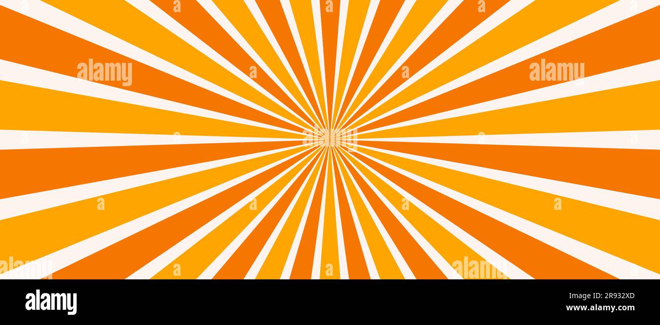 Orange radial lines background. Radial sunburst wallpaper. Abstract sun ...