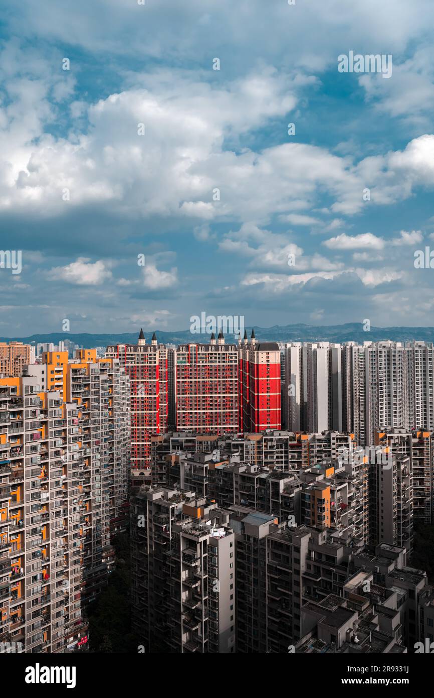 Sunny day in Chengdu city Stock Photo - Alamy