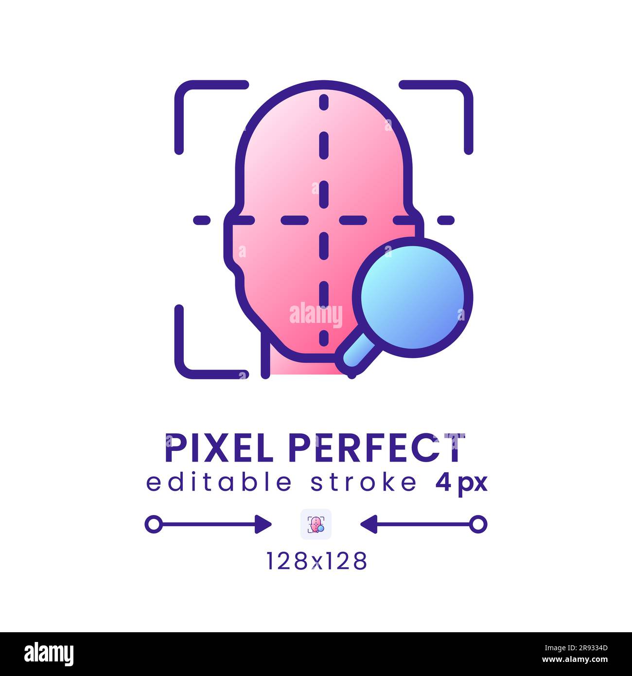 Facial coding gradient fill desktop icon Stock Vector Image & Art - Alamy