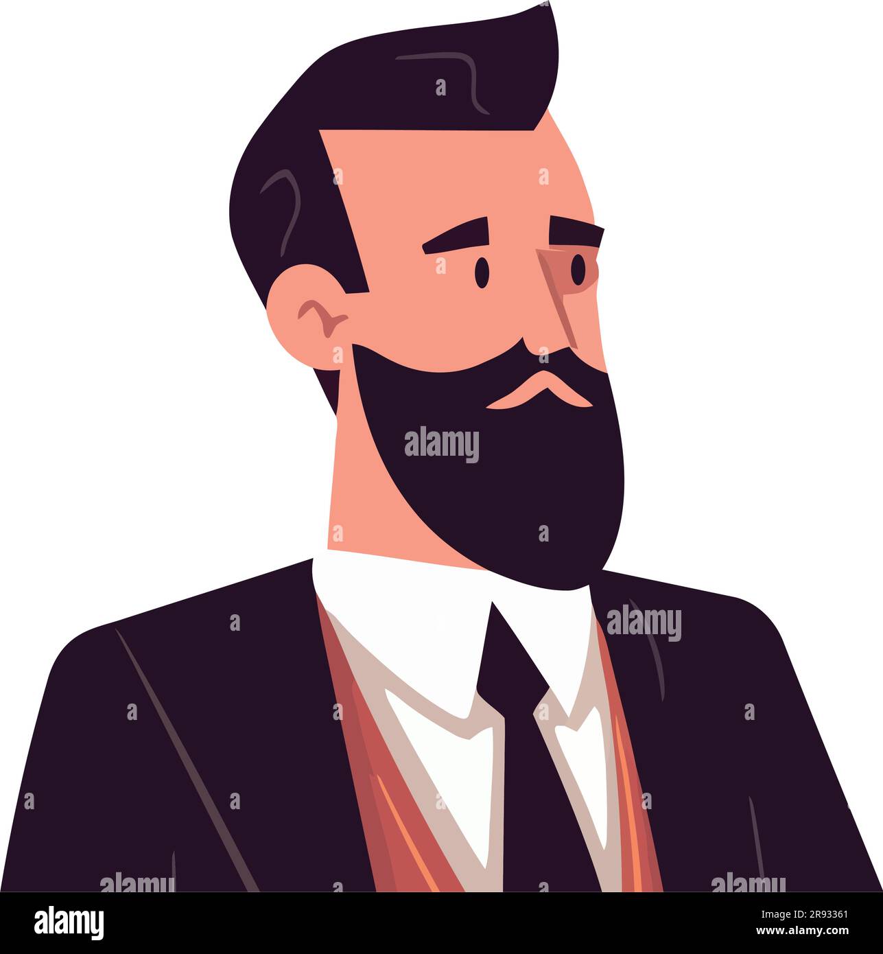 Modern businessman avatar over white Stock Vector Image & Art - Alamy