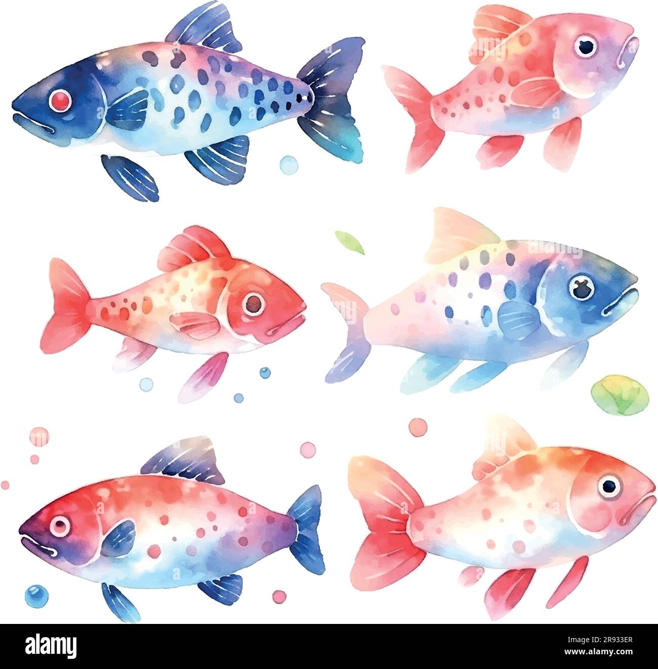 Beautiful fish watercolor, great design for any purposes. Vector ...