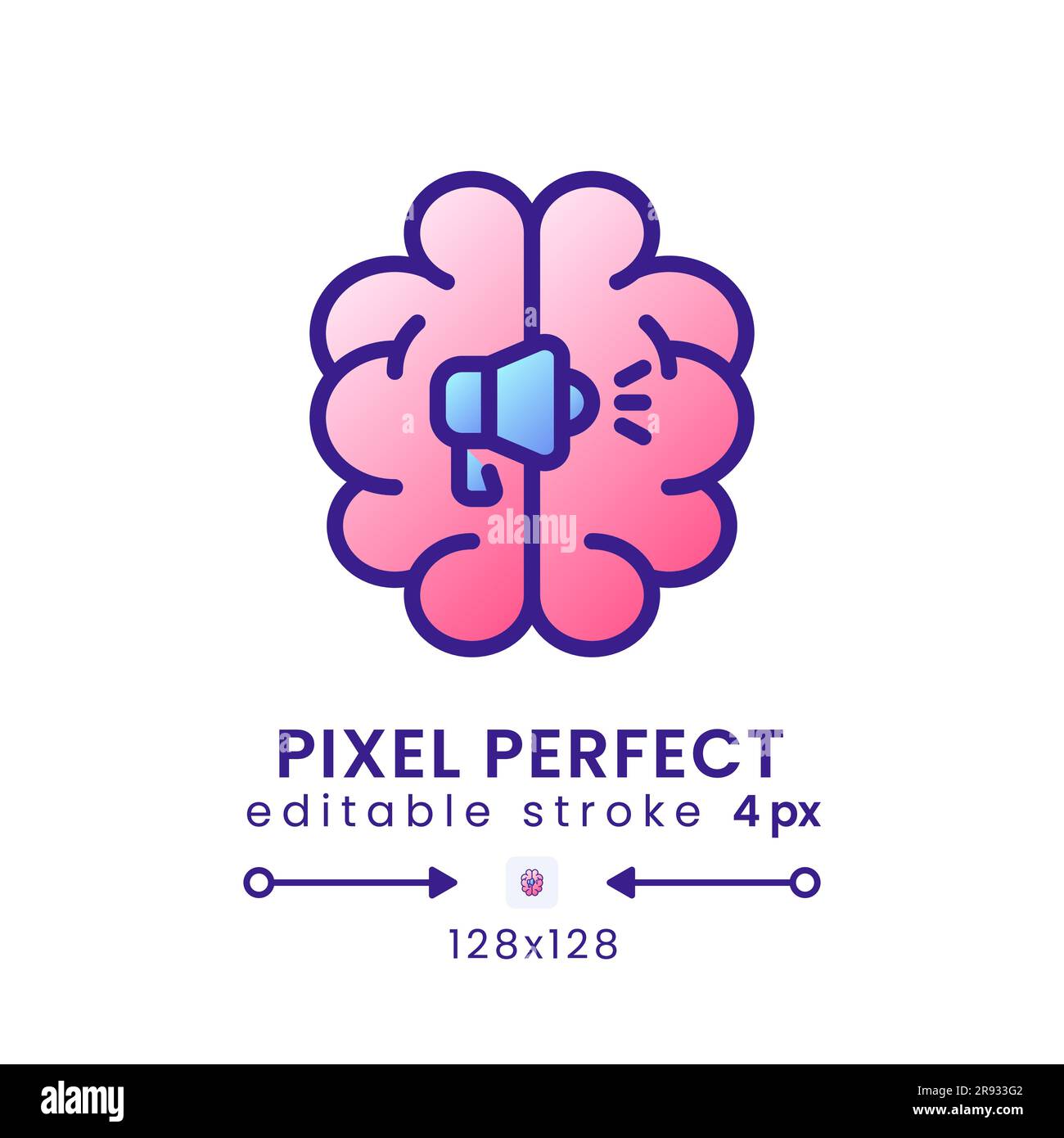 Neuro advertising gradient fill desktop icon Stock Vector Image & Art ...