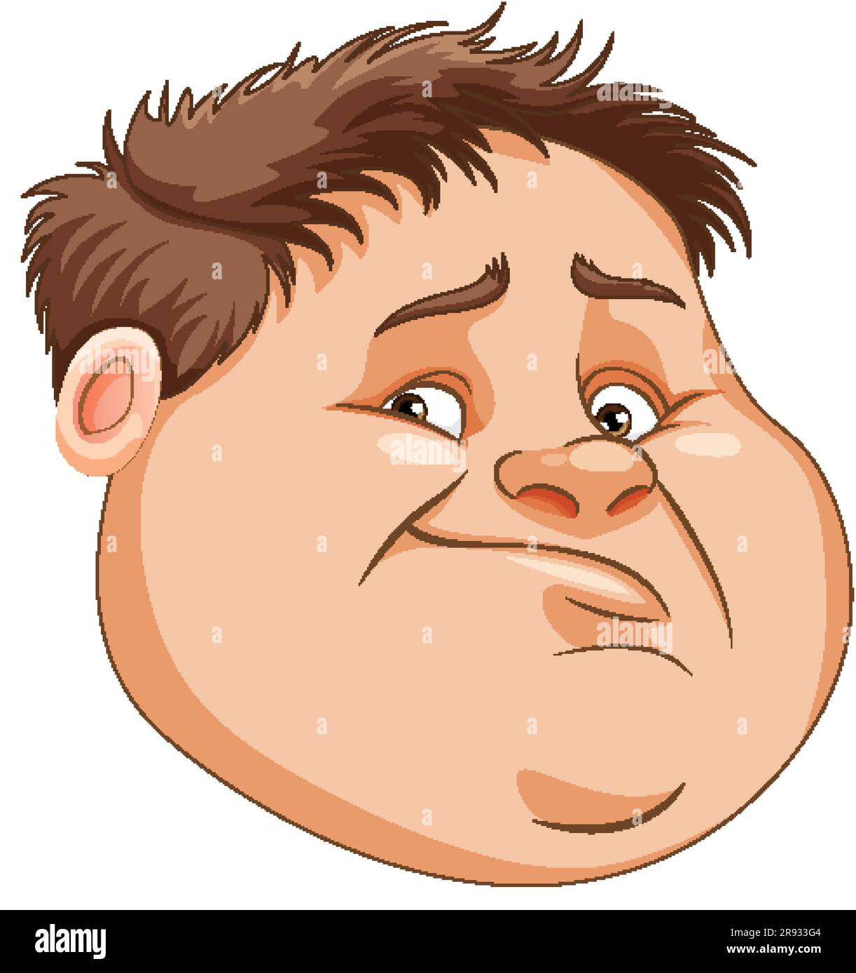 Face of fat boy cartoon illustration Stock Vector Image & Art - Alamy
