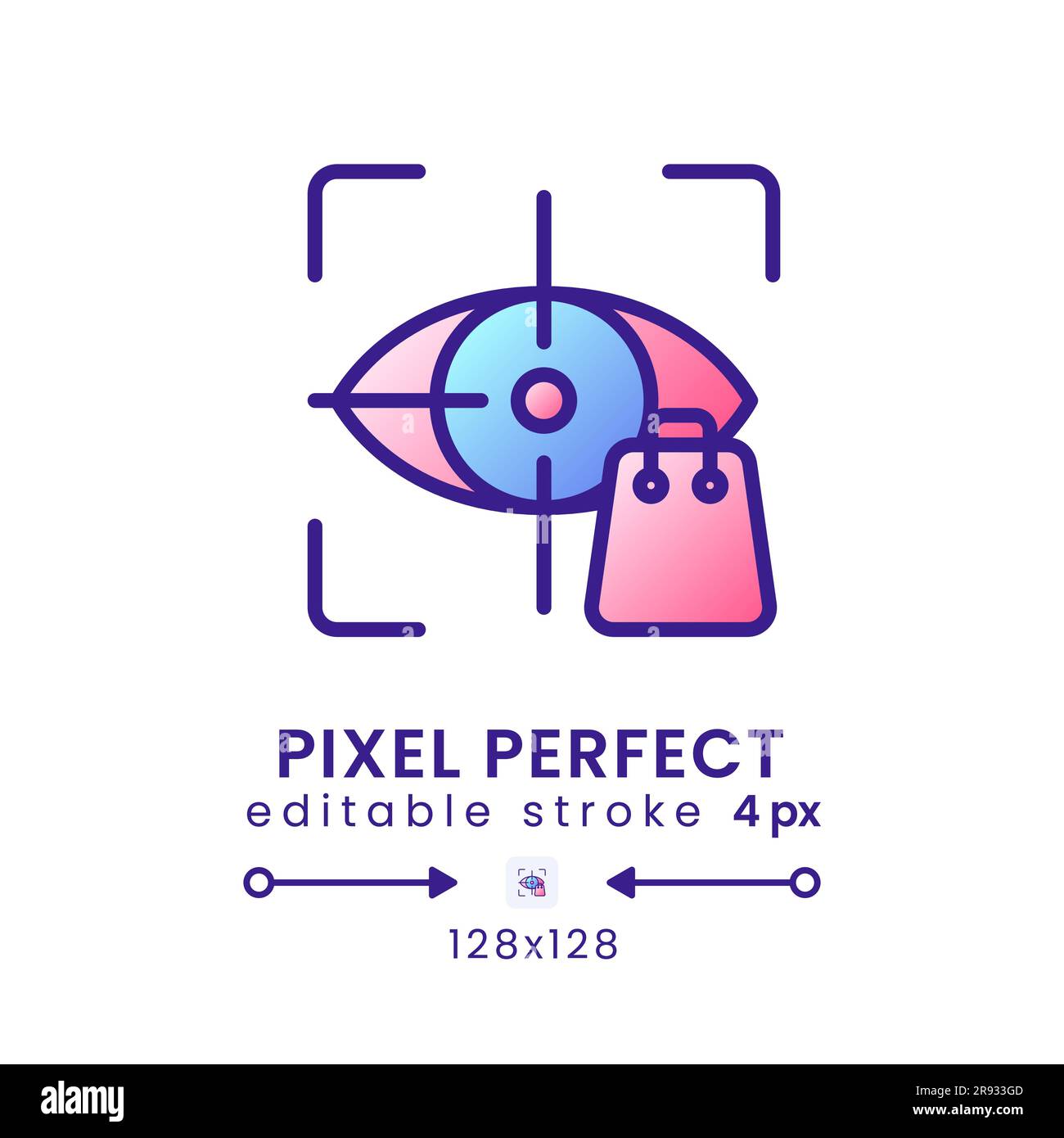 Eye tracking gradient fill desktop icon Stock Vector Image & Art - Alamy