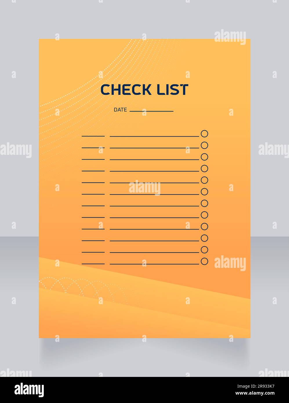 Check list worksheet design template Stock Vector Image & Art - Alamy