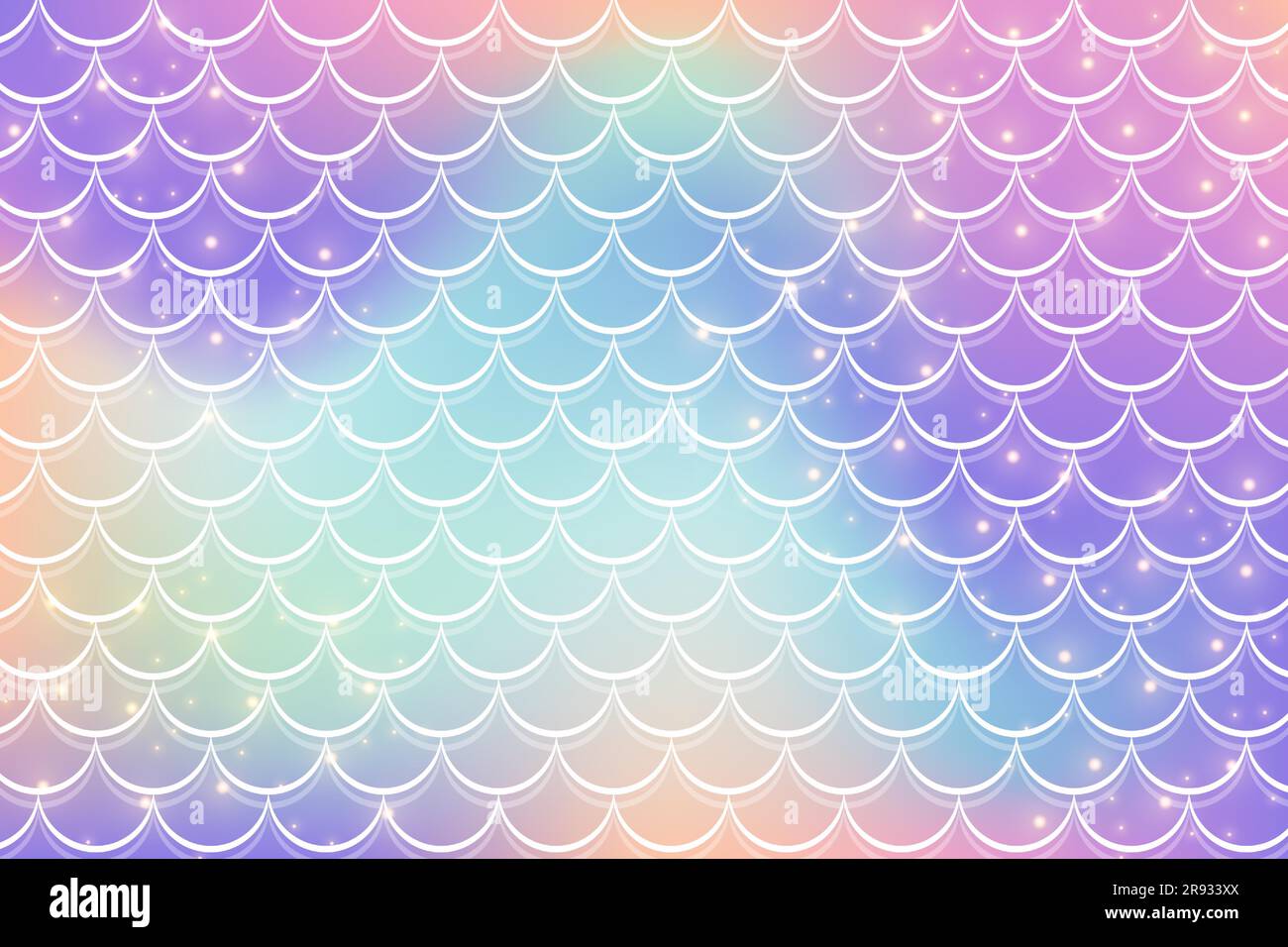 Mermaid rainbow background in fantasy style with scales. Unicorn ...