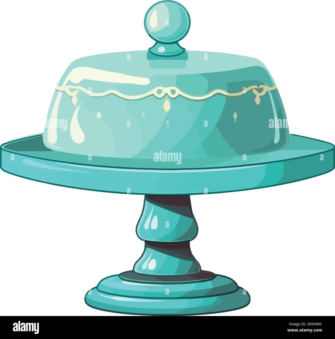 Old metal tableware on Stock Vector Images - Alamy