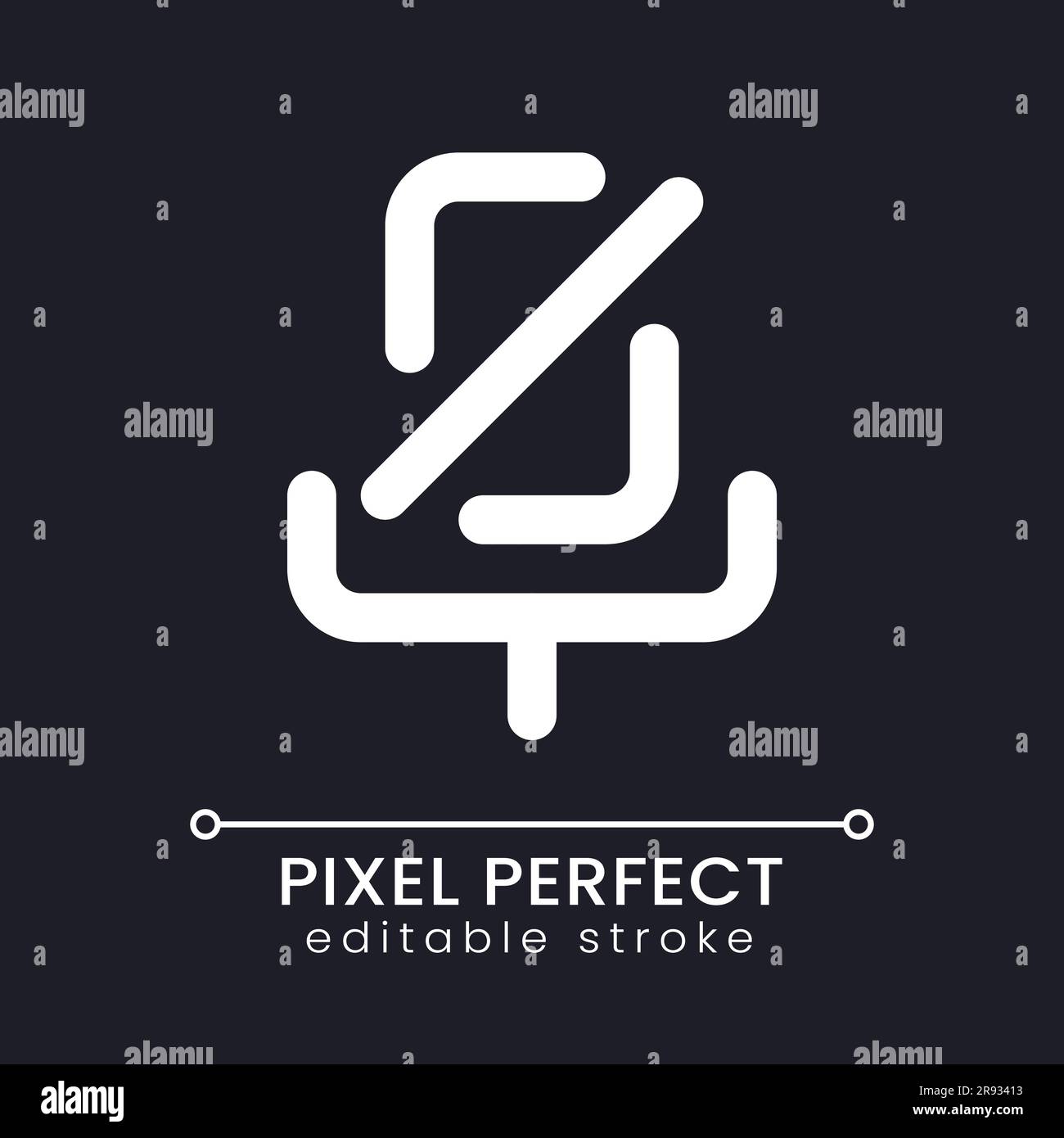 Turn off microphone pixel perfect white linear ui icon for dark theme ...