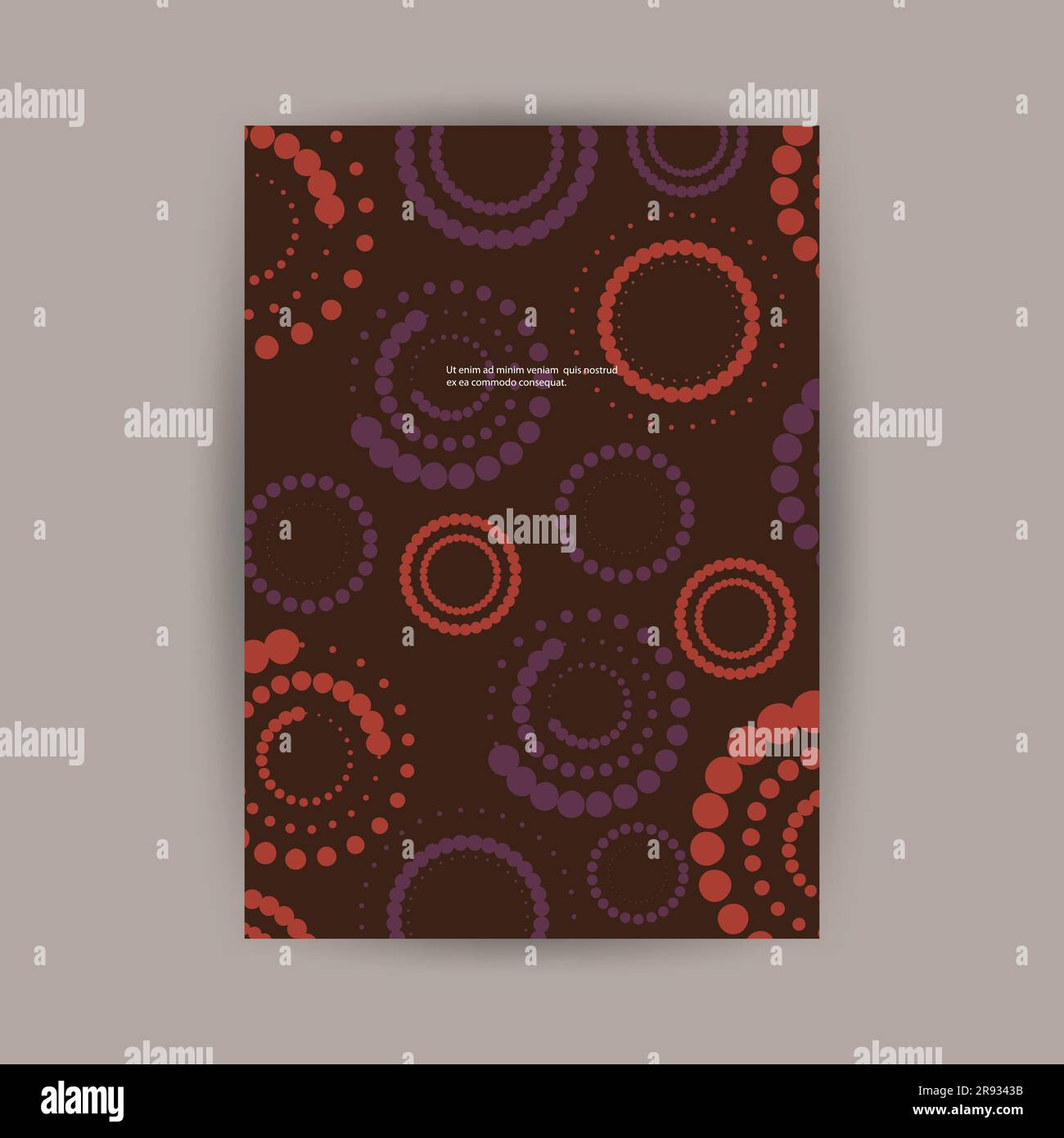 Flyer or Cover Design with Spotted Rings Pattern Stock Vector Image ...