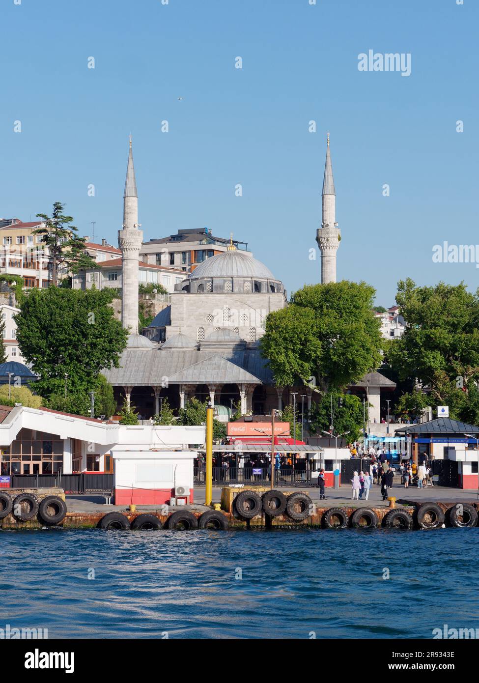 Town of Uskudar and the Mihrimah Sultan Mosque in Istanbul Turkey, as ...