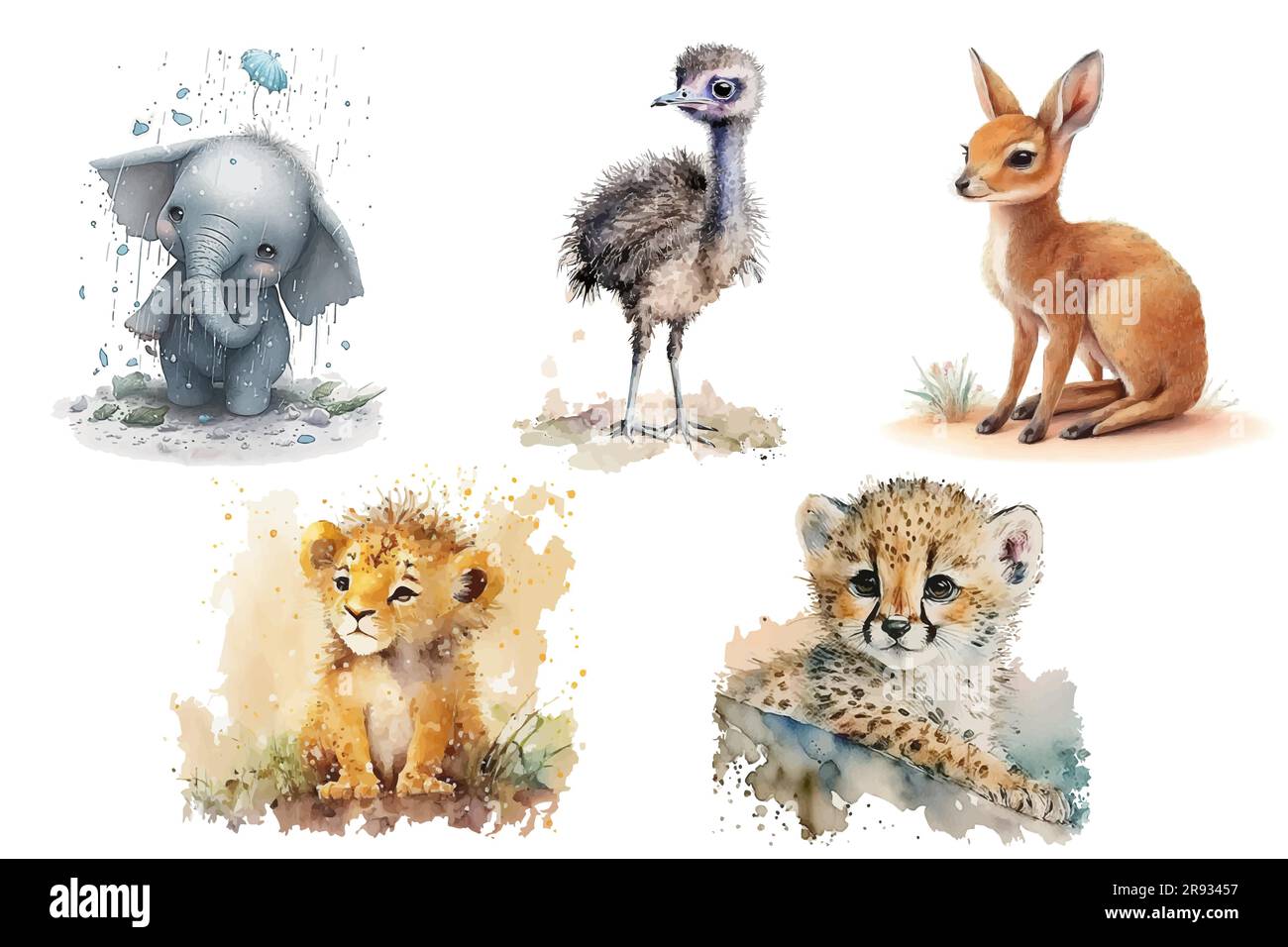 Lion antelope running Stock Vector Images - Alamy