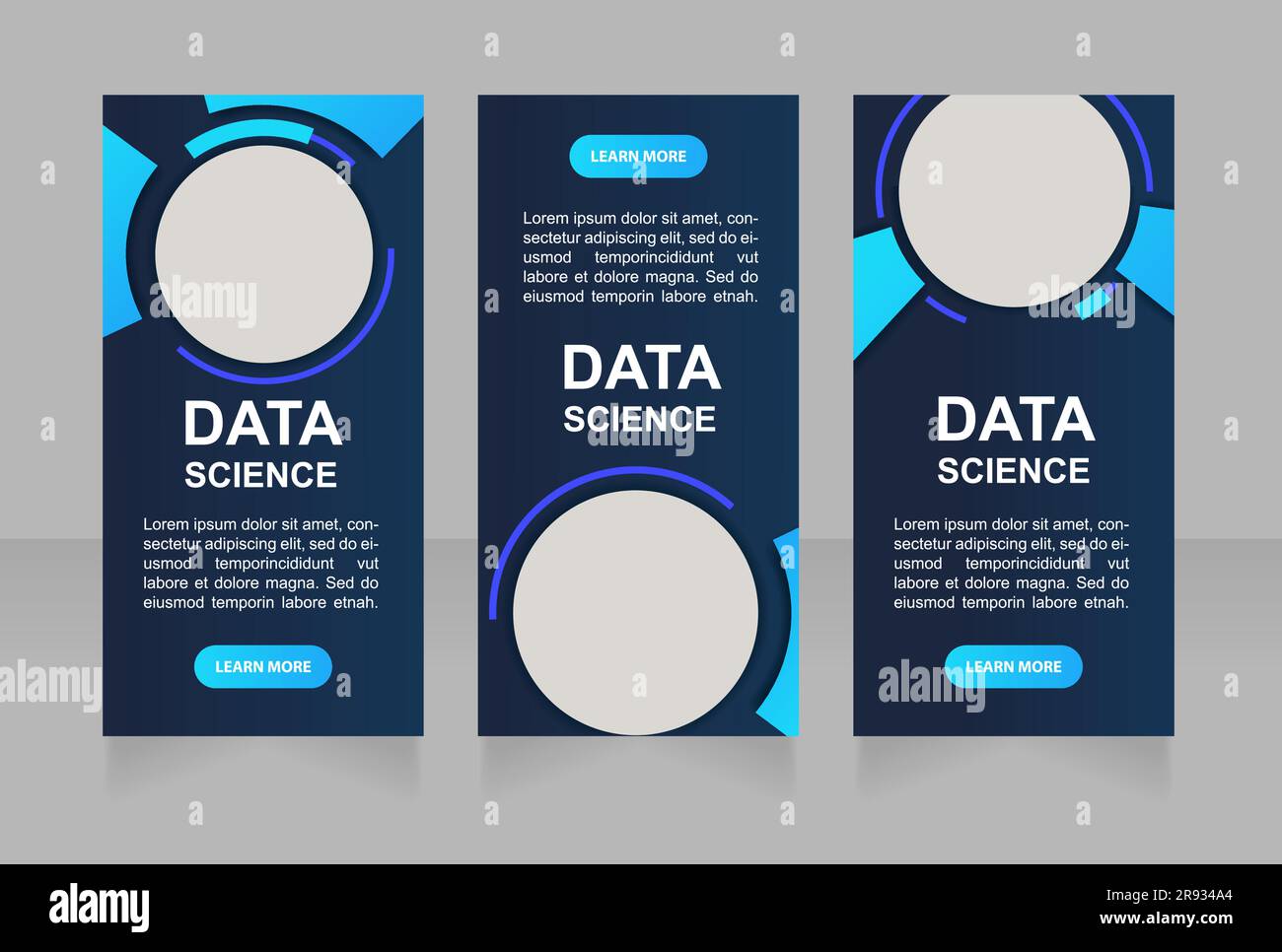 Information technology and data science web banner design template Stock Vector Image & Art - Alamy