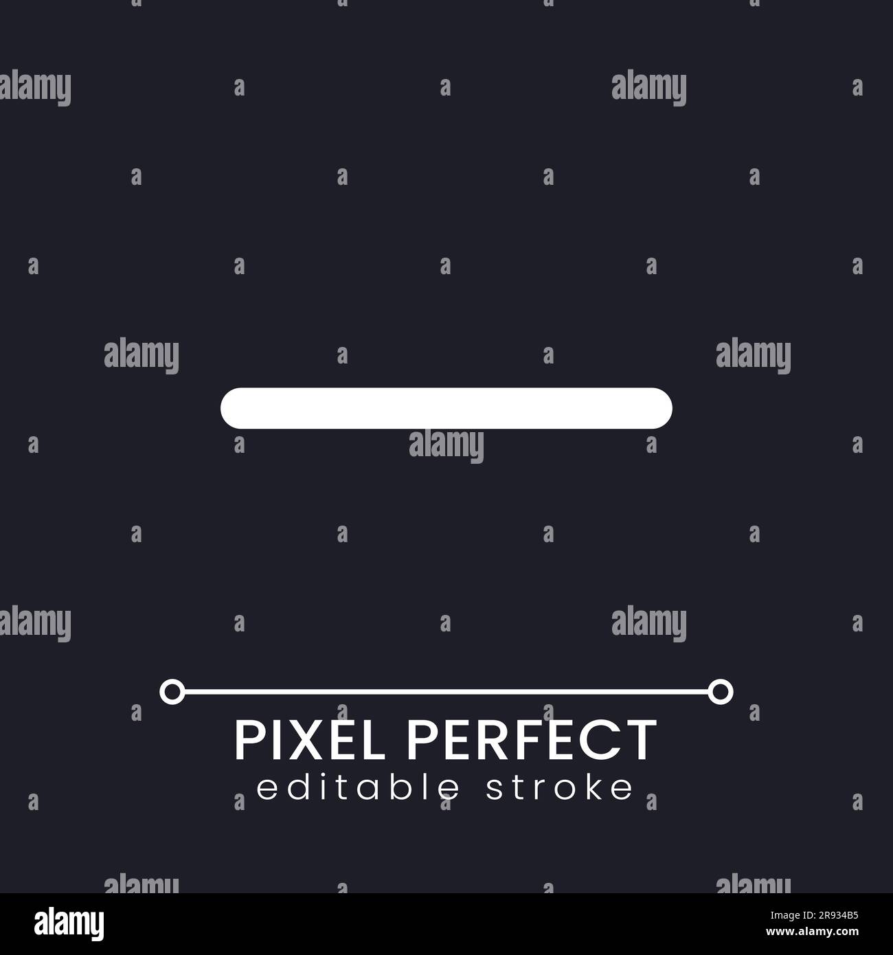 Minus pixel perfect white linear ui icon for dark theme Stock Vector Image & Art - Alamy