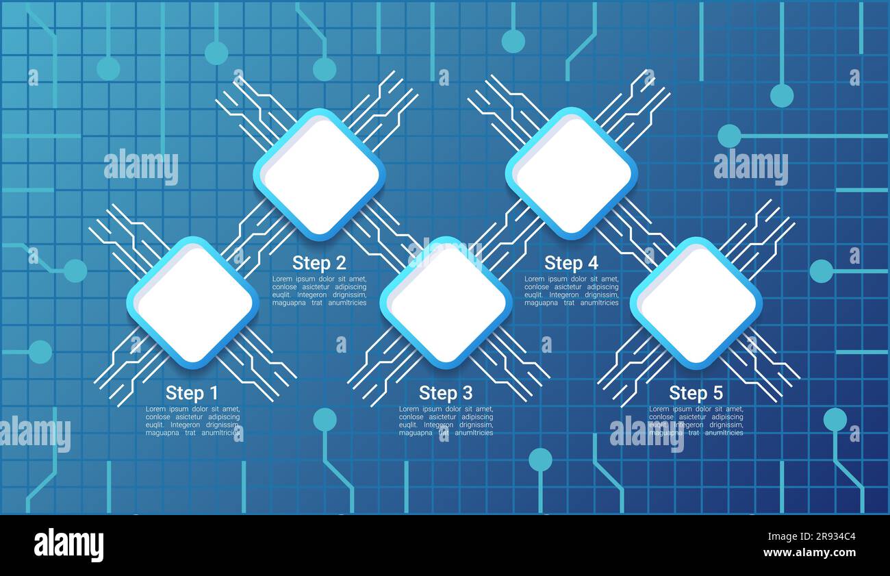 Cyber network infographic chart design template Stock Vector Image ...