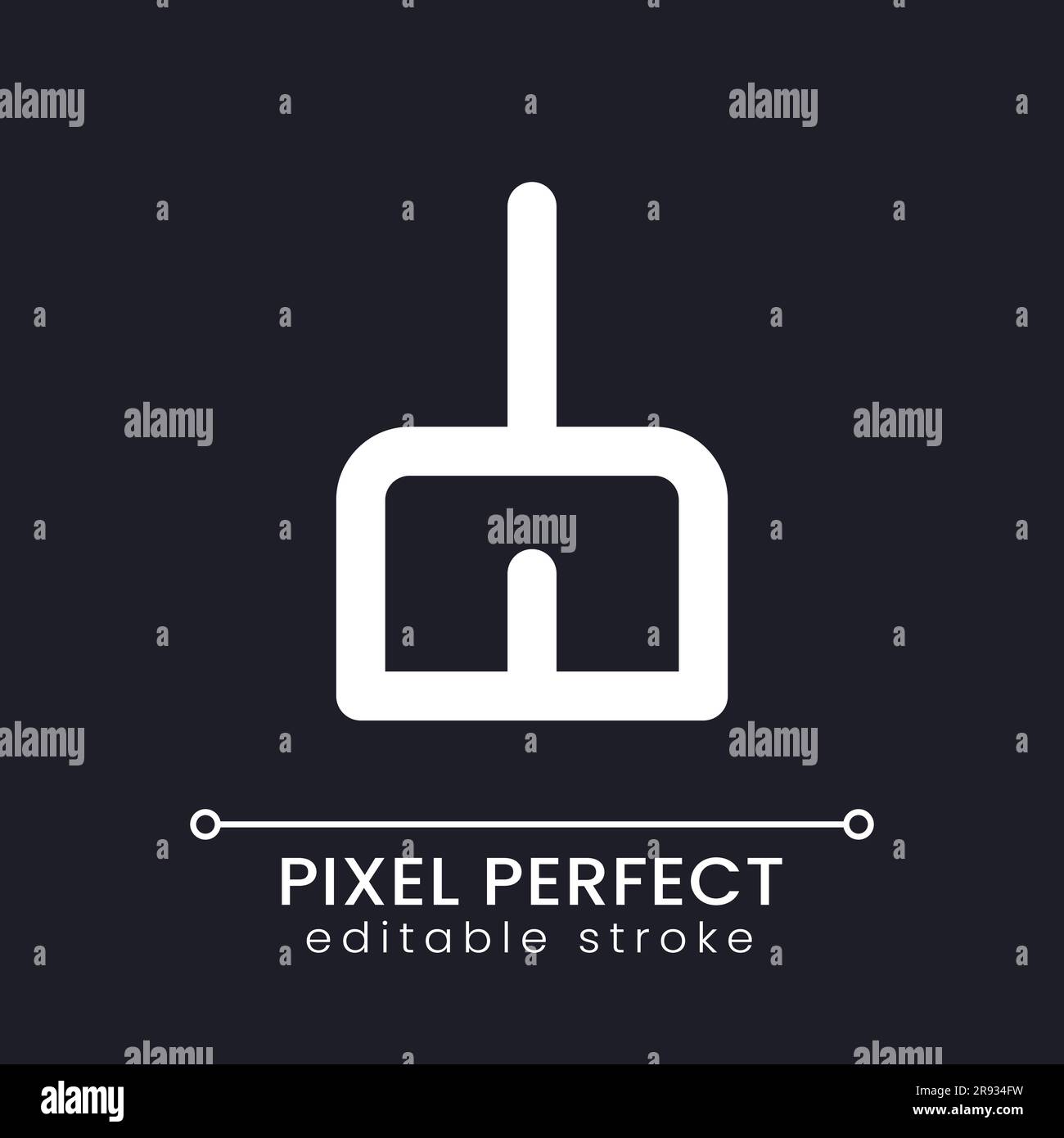 Broom pixel perfect white linear ui icon for dark theme Stock Vector Image & Art - Alamy