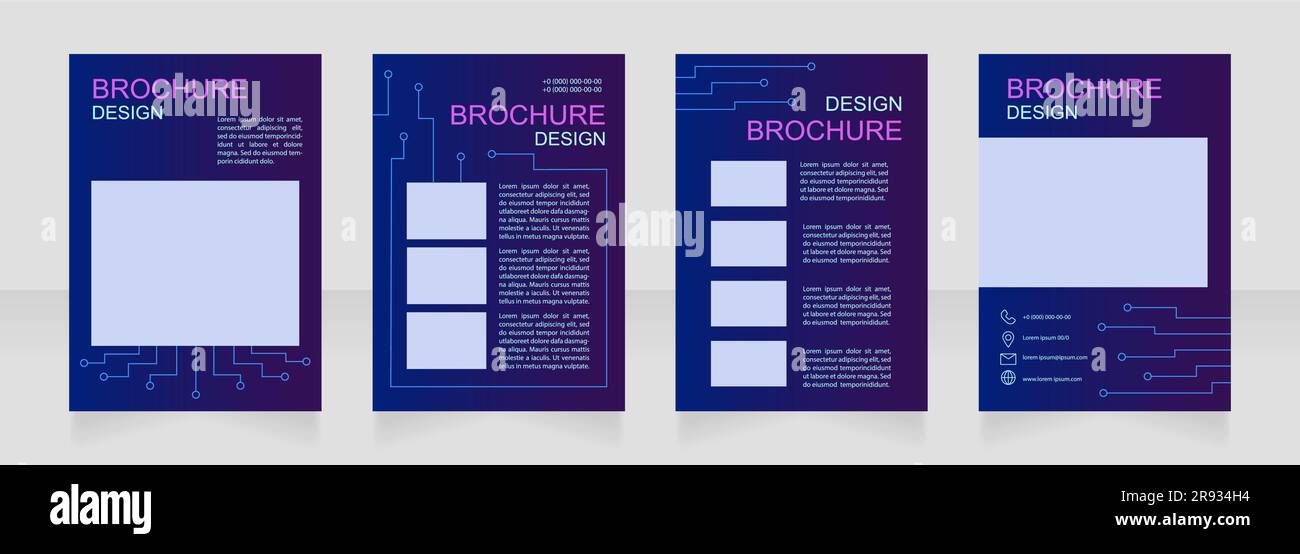 Building electric network for home and office blank brochure design ...