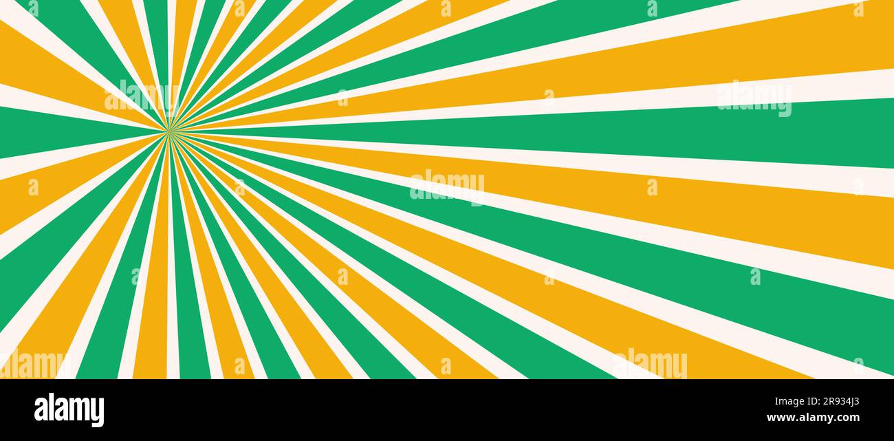Sunburst background. Radial yellow and green lines wallpaper. Abstract ...