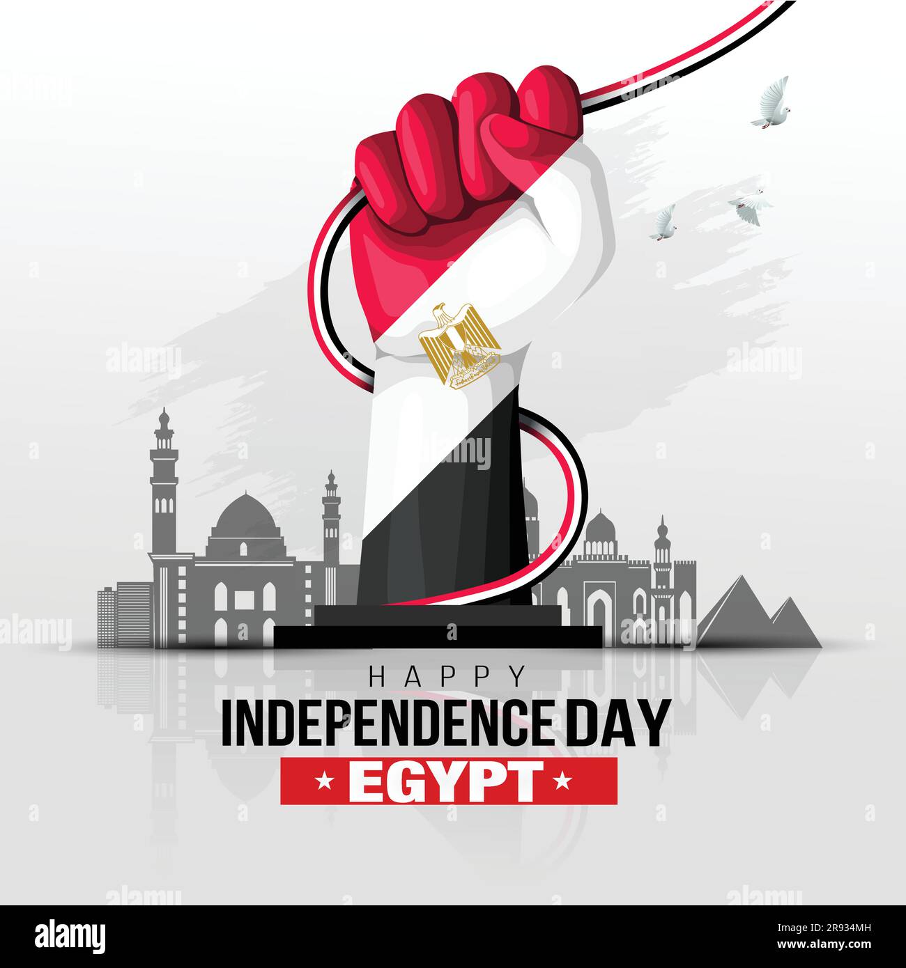Happy independence Day Egypt Vector Template Design Illustration design ...