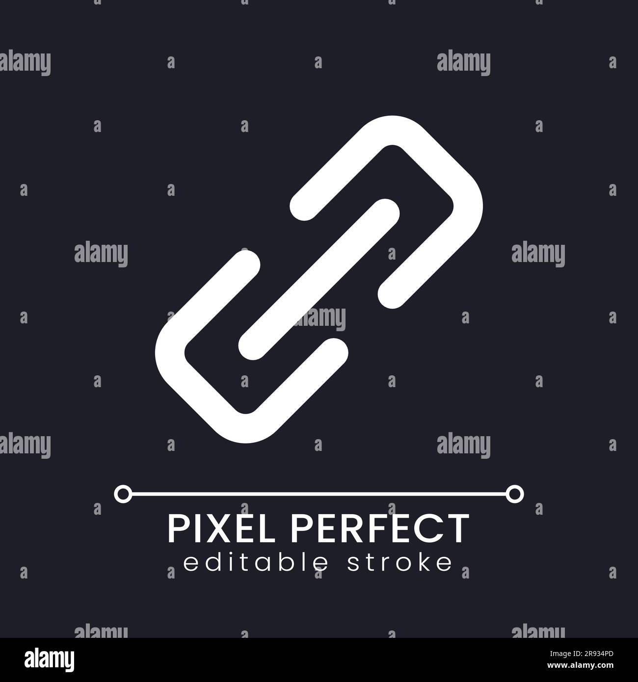 Hyperlink pixel perfect white linear ui icon for dark theme Stock ...