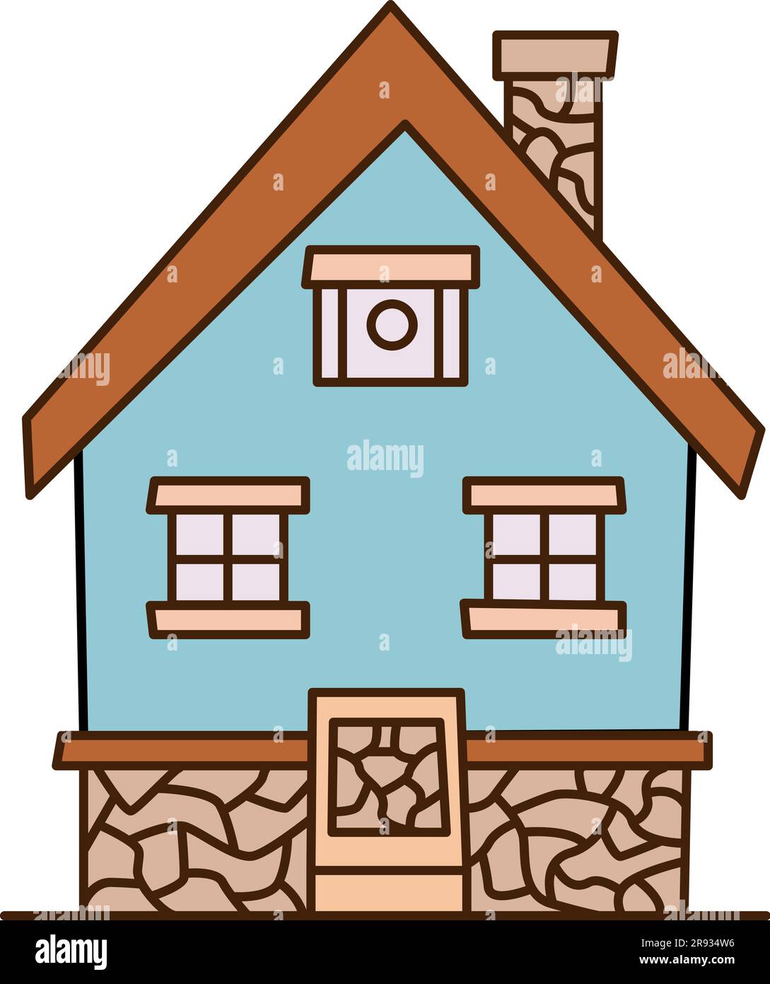 3D realistic house isolated on white background. Vector illustration ...