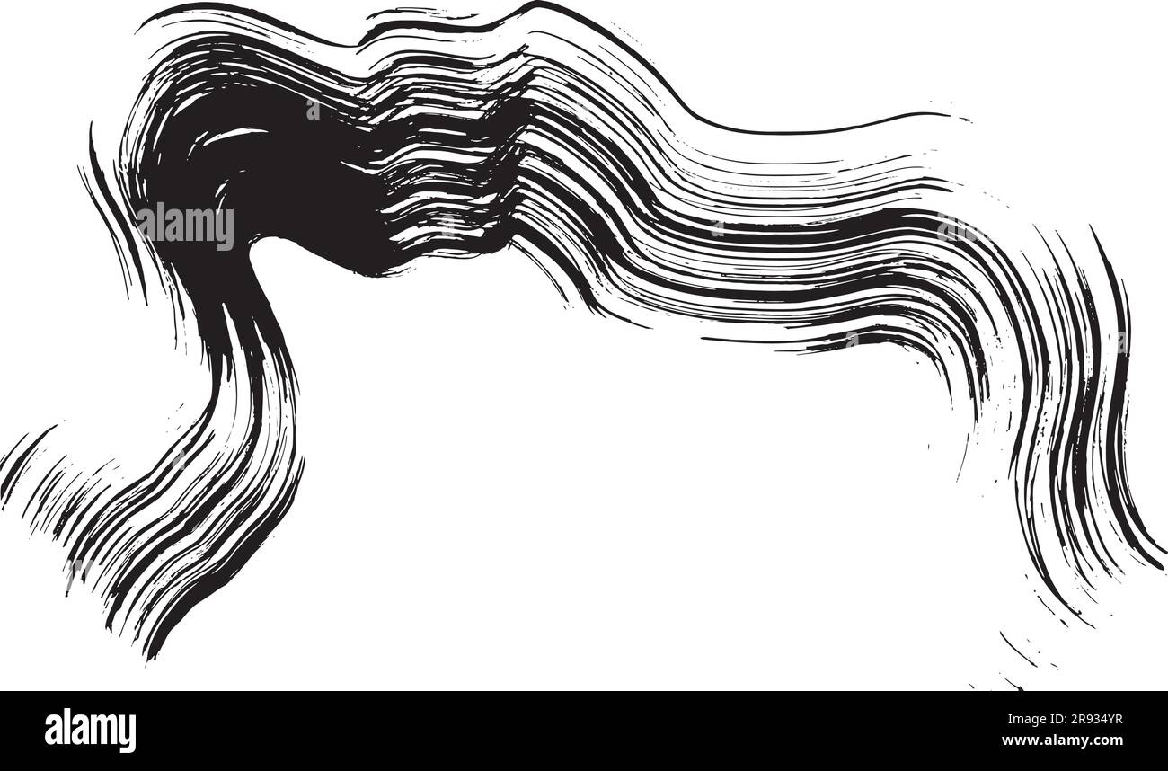 Dry Brush Wave Stroke Element Stock Vector Image & Art - Alamy