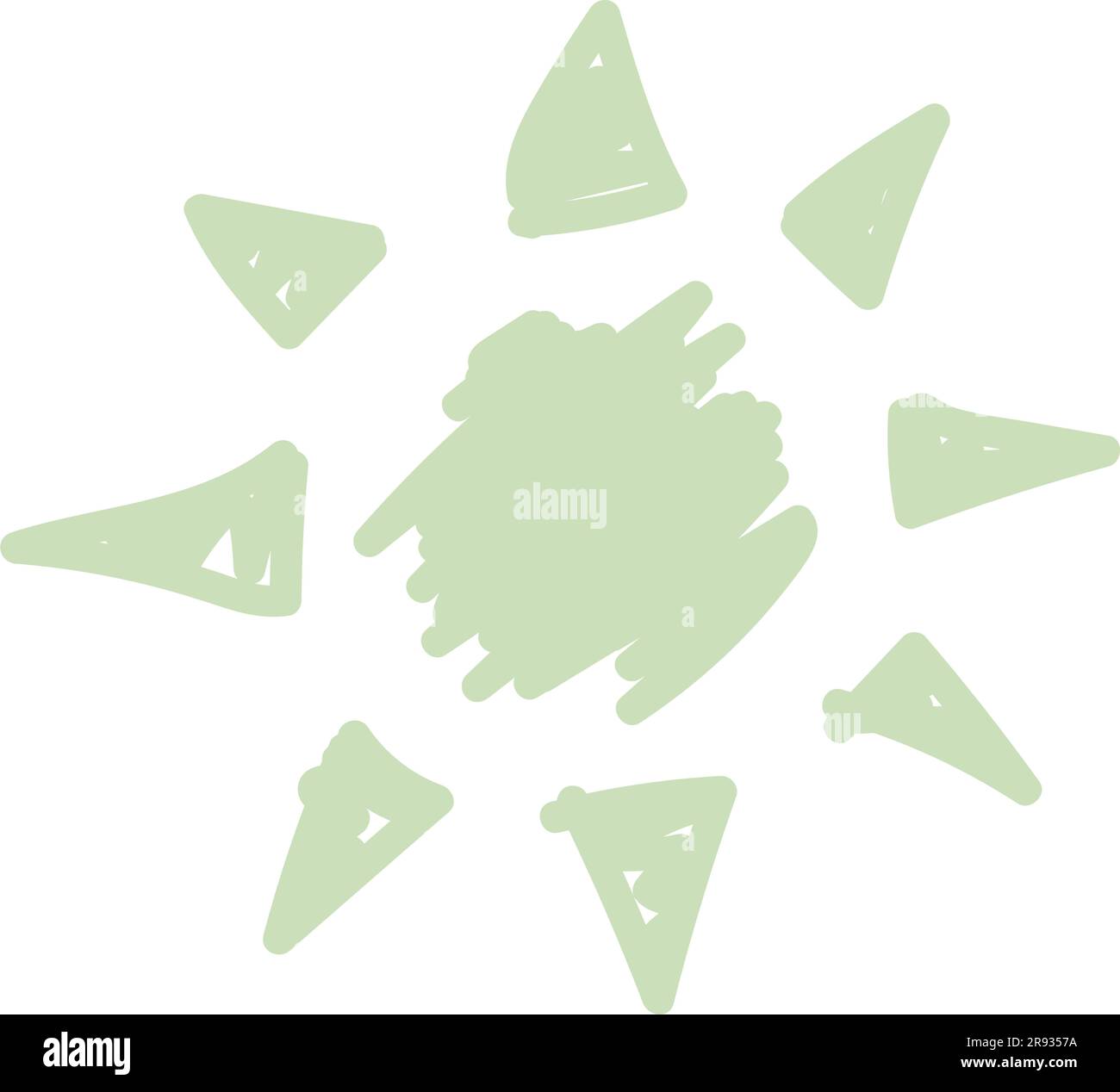 cute abstract sun hand drawn using pastel color. vector illustration ...