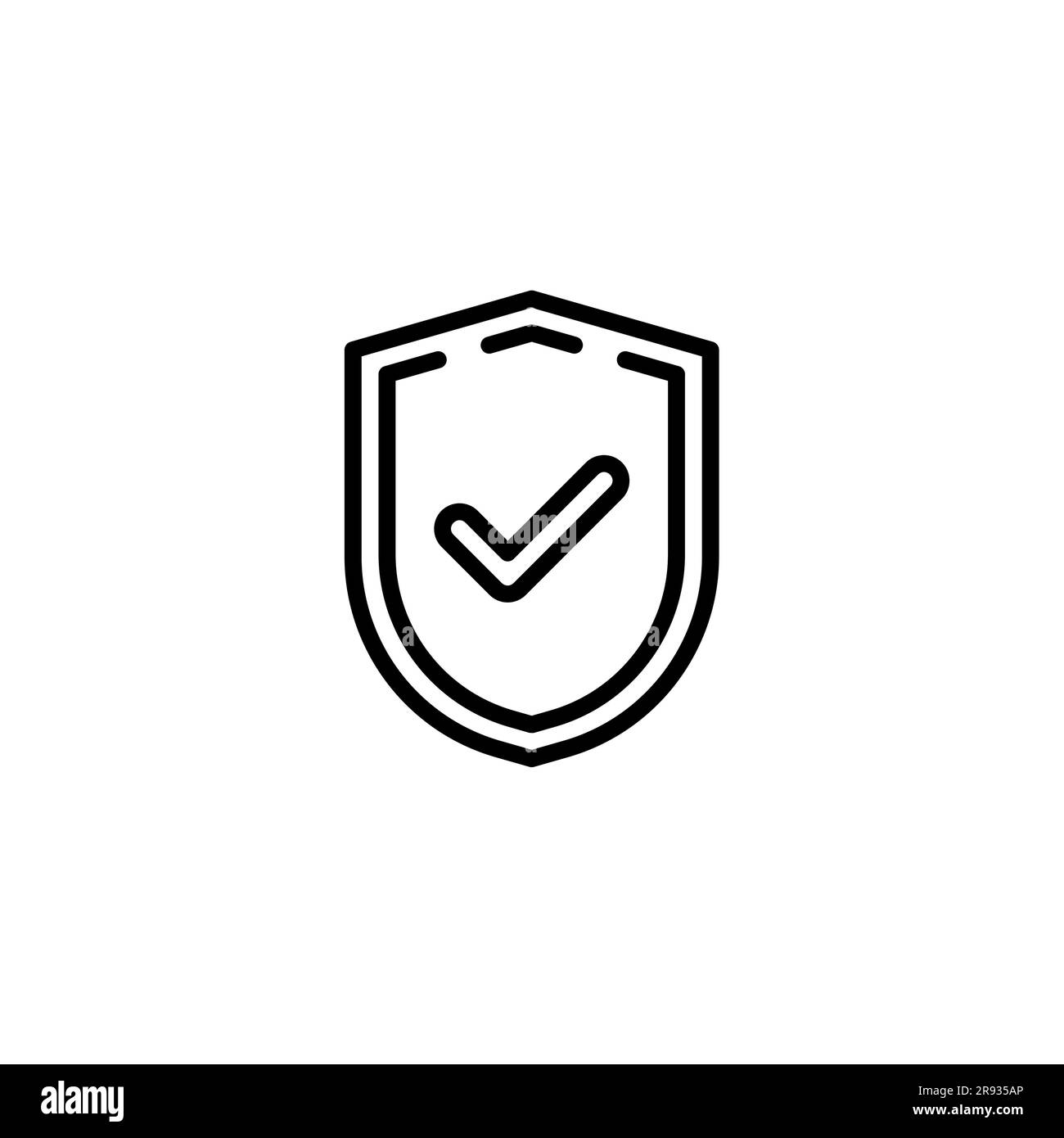 Ensuring Checkmark Protection with a Shield Strategy Stock Vector Image ...
