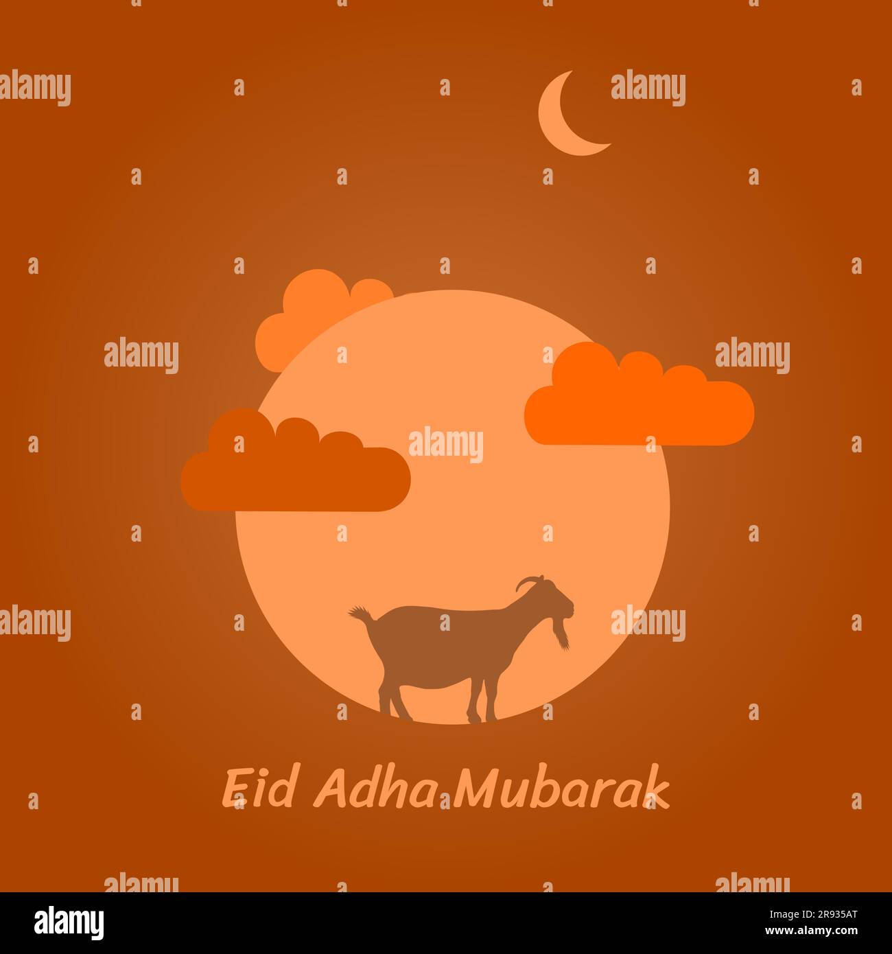 Eid Adha greeting design vector. Islamic and arabic Background for ...