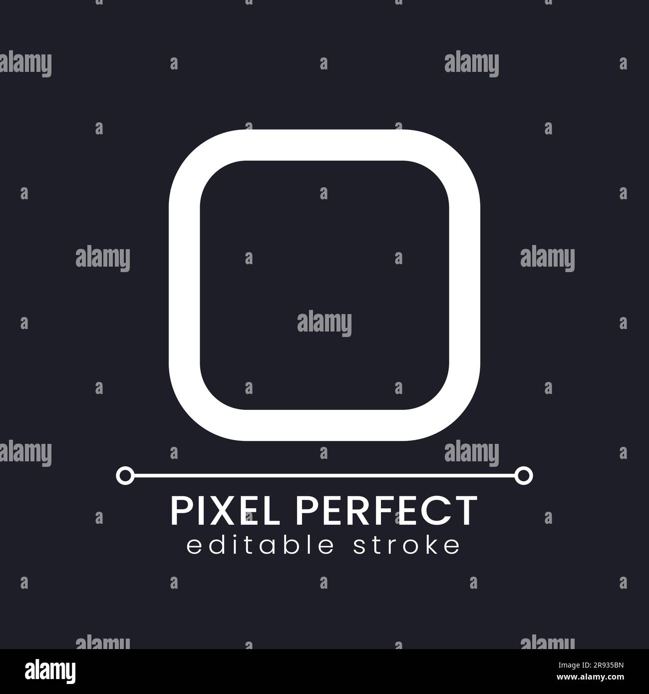 Full screen mode pixel perfect white linear ui icon for dark theme ...