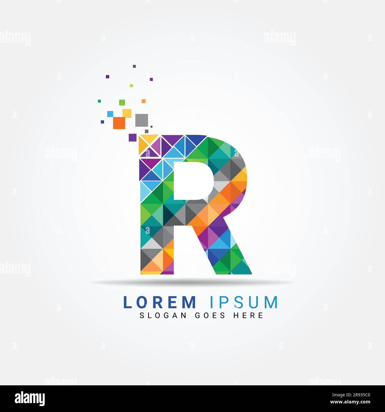 R logo template hi-res stock photography and images - Alamy