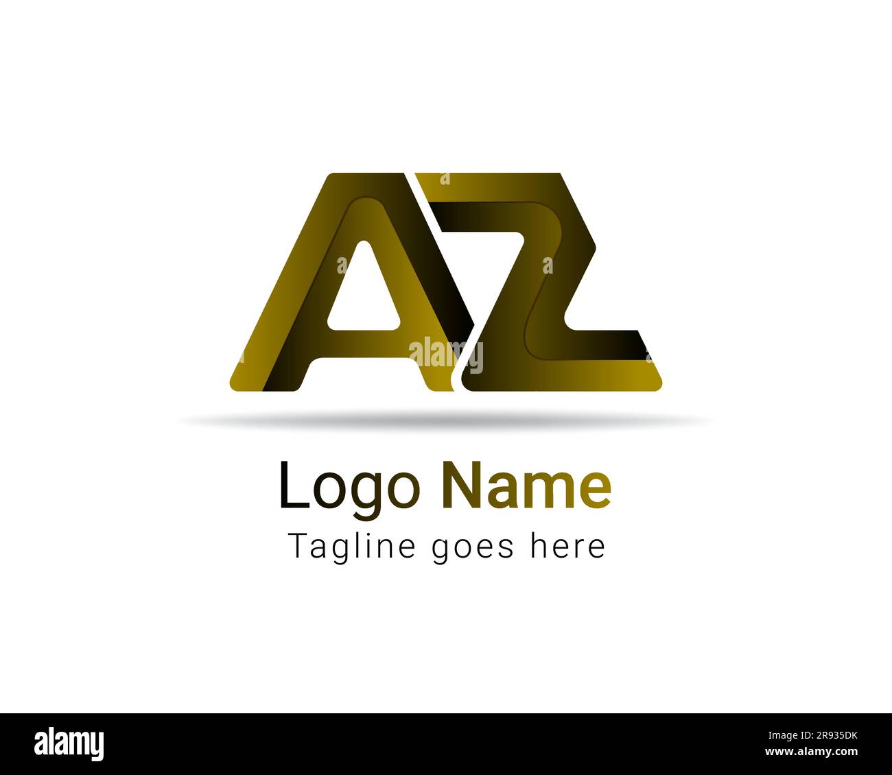 Az logo design hi-res stock photography and images - Alamy