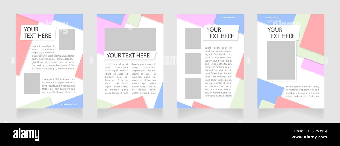 Private school promo blank brochure layout design Stock Vector Image ...