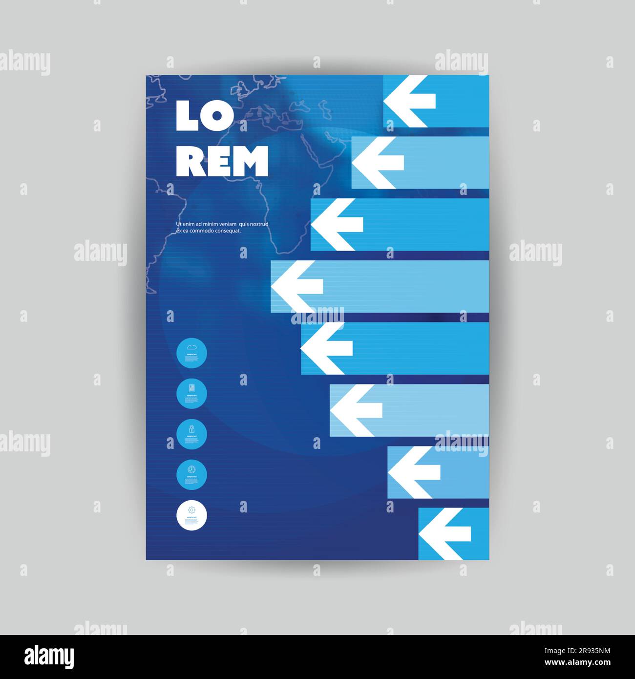 Blue Modern Style Flyer or Cover Design for Your Business with World ...