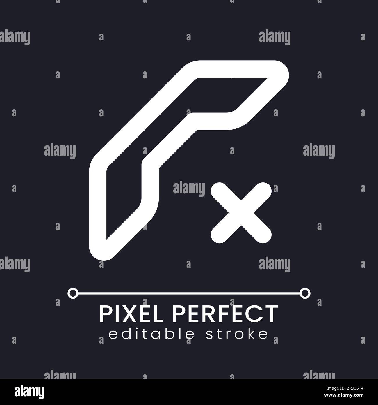 Decline call pixel perfect white linear ui icon for dark theme Stock Vector Image & Art - Alamy