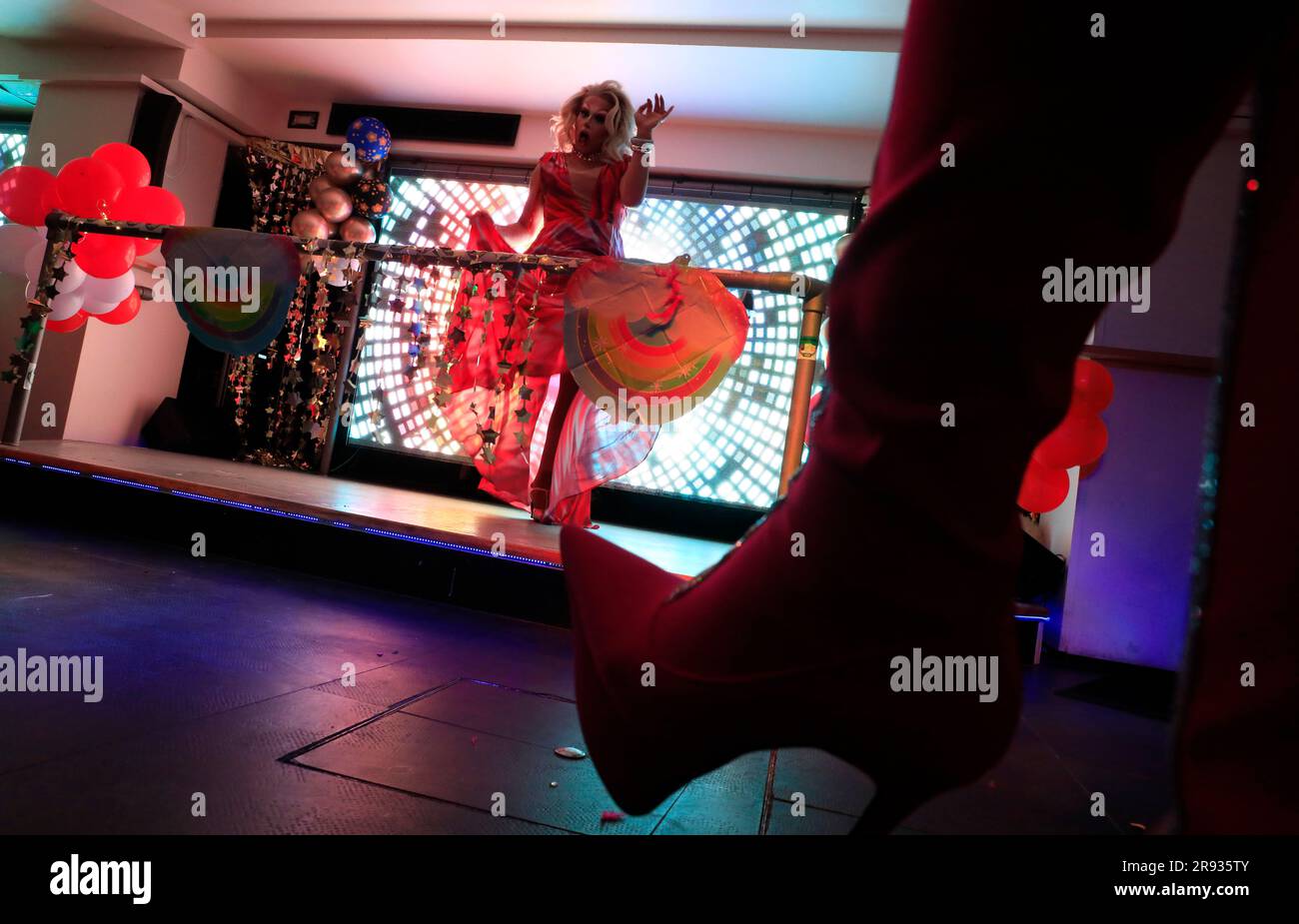 Palma, Spain. 24th June, 2023. Ruda Puda dances at a show with drag ...