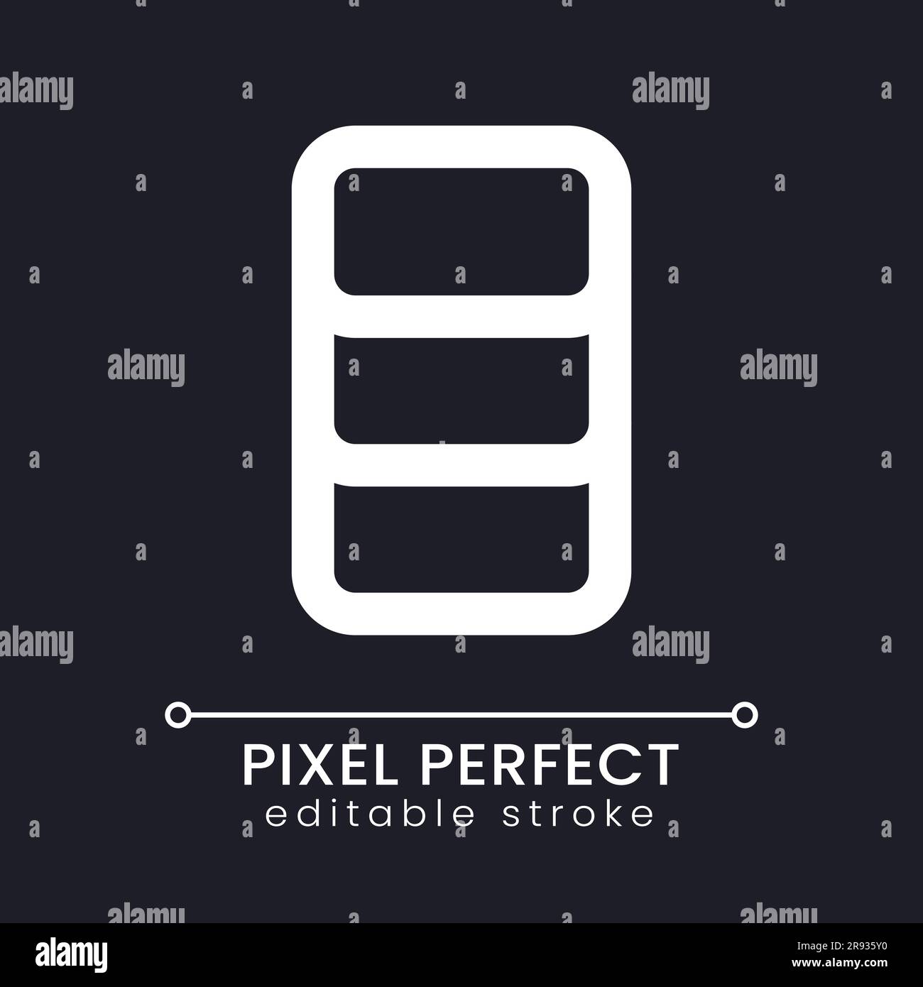 Data and storage management pixel perfect white linear ui icon for dark theme Stock Vector Image ...