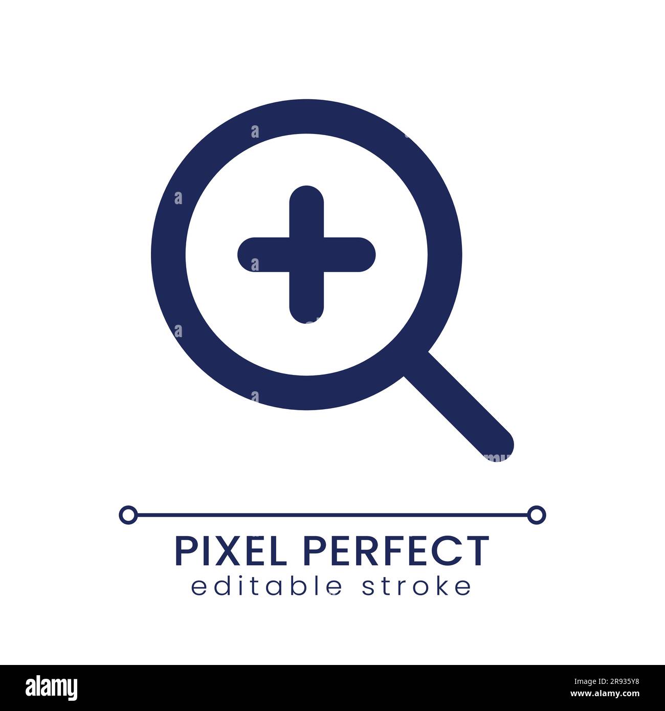 Zoom in transition pixel perfect linear ui icon Stock Vector Image & Art - Alamy