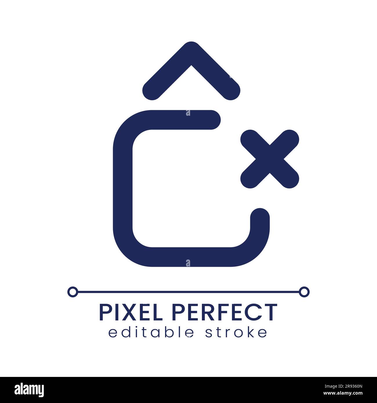 Remove jump animation effect pixel perfect linear ui icon Stock Vector Image & Art - Alamy