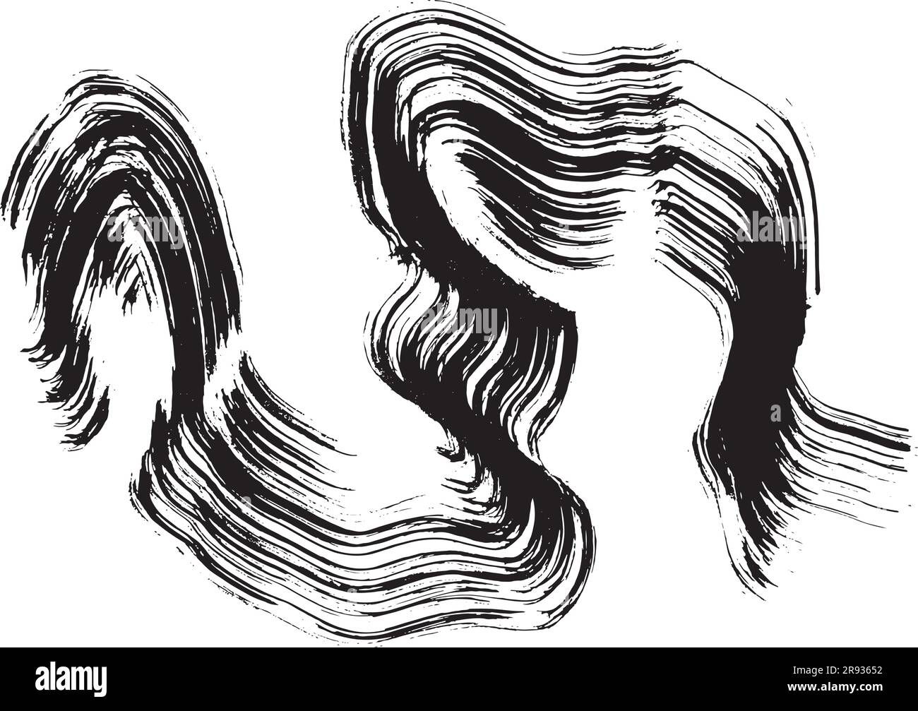 Dry Brush Wave Stroke Element Stock Vector Image & Art - Alamy