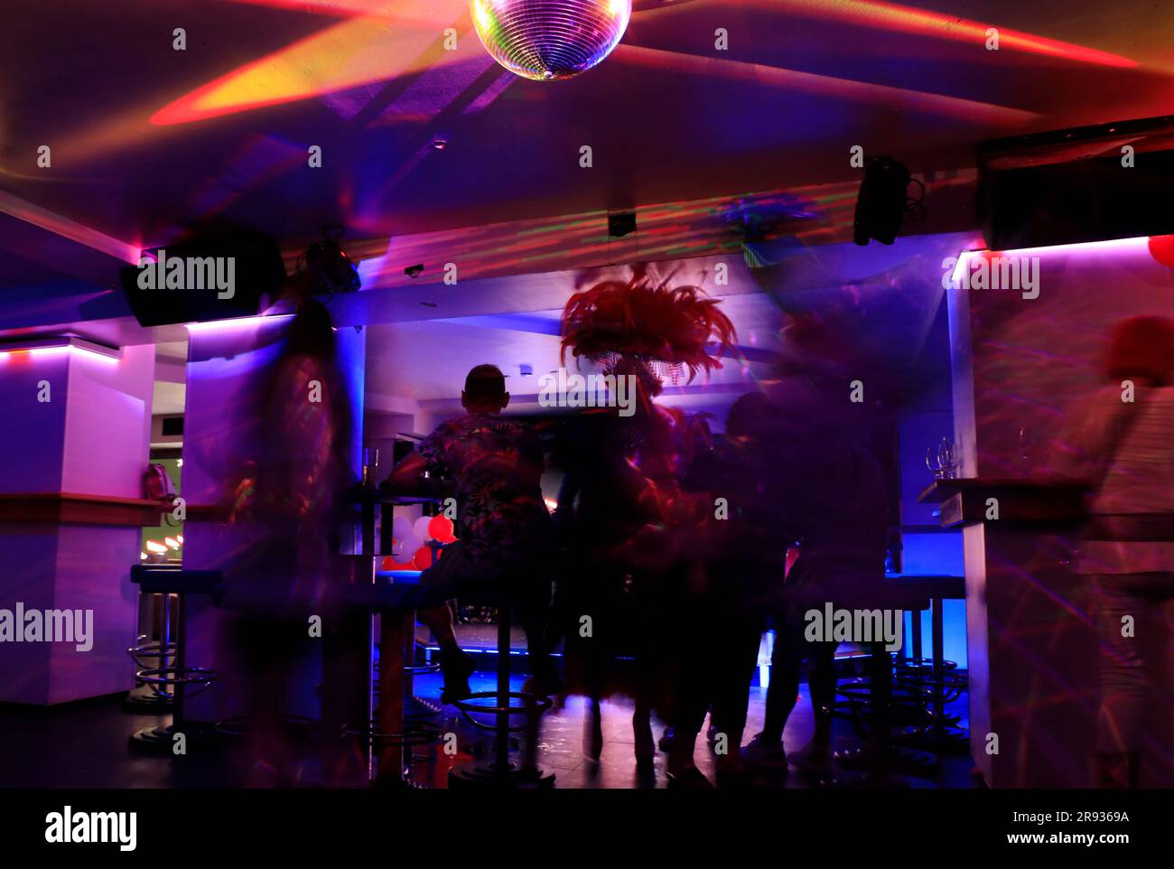 Palma, Spain. 24th June, 2023. Guests celebrate at a gay pride party at ...