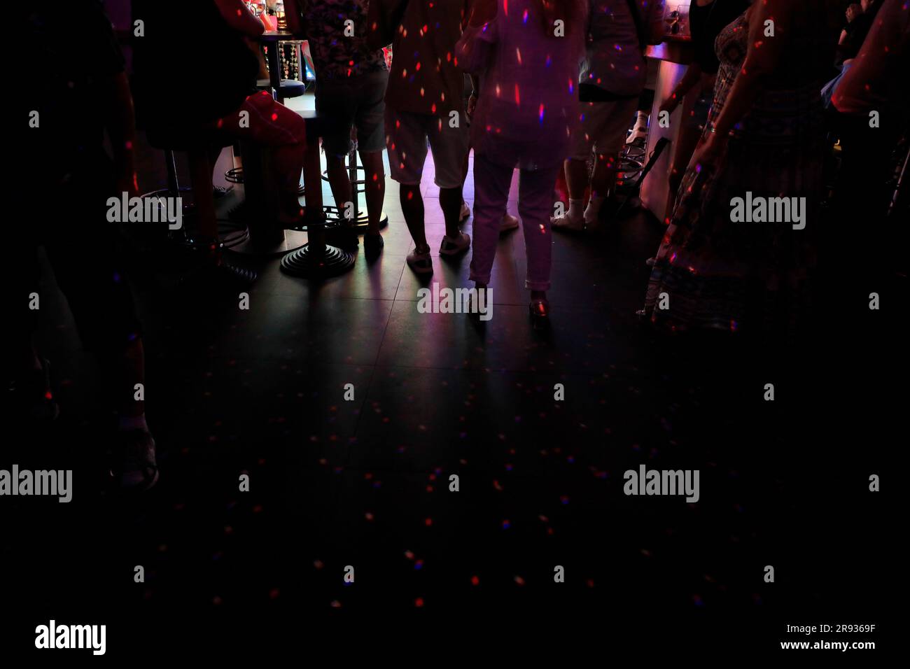 Palma, Spain. 24th June, 2023. Guests celebrate at a gay pride party at ...