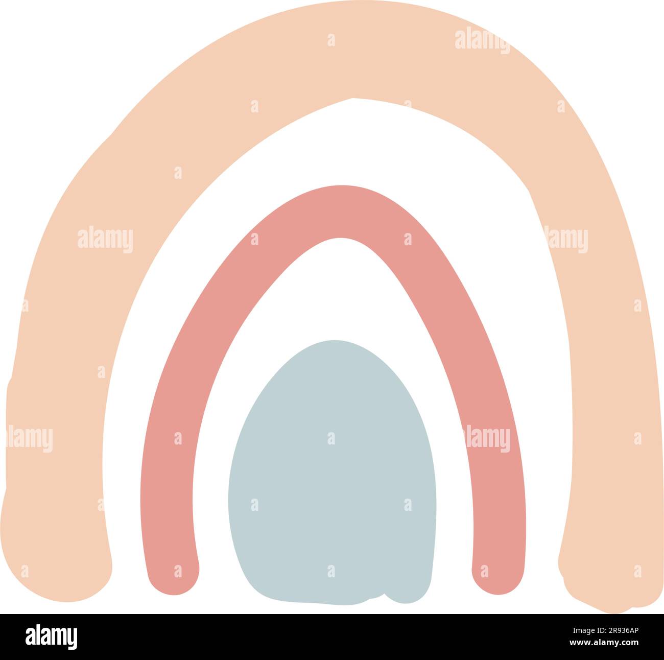 abstract cute hand drawn rainbow using pastel color . vector ...