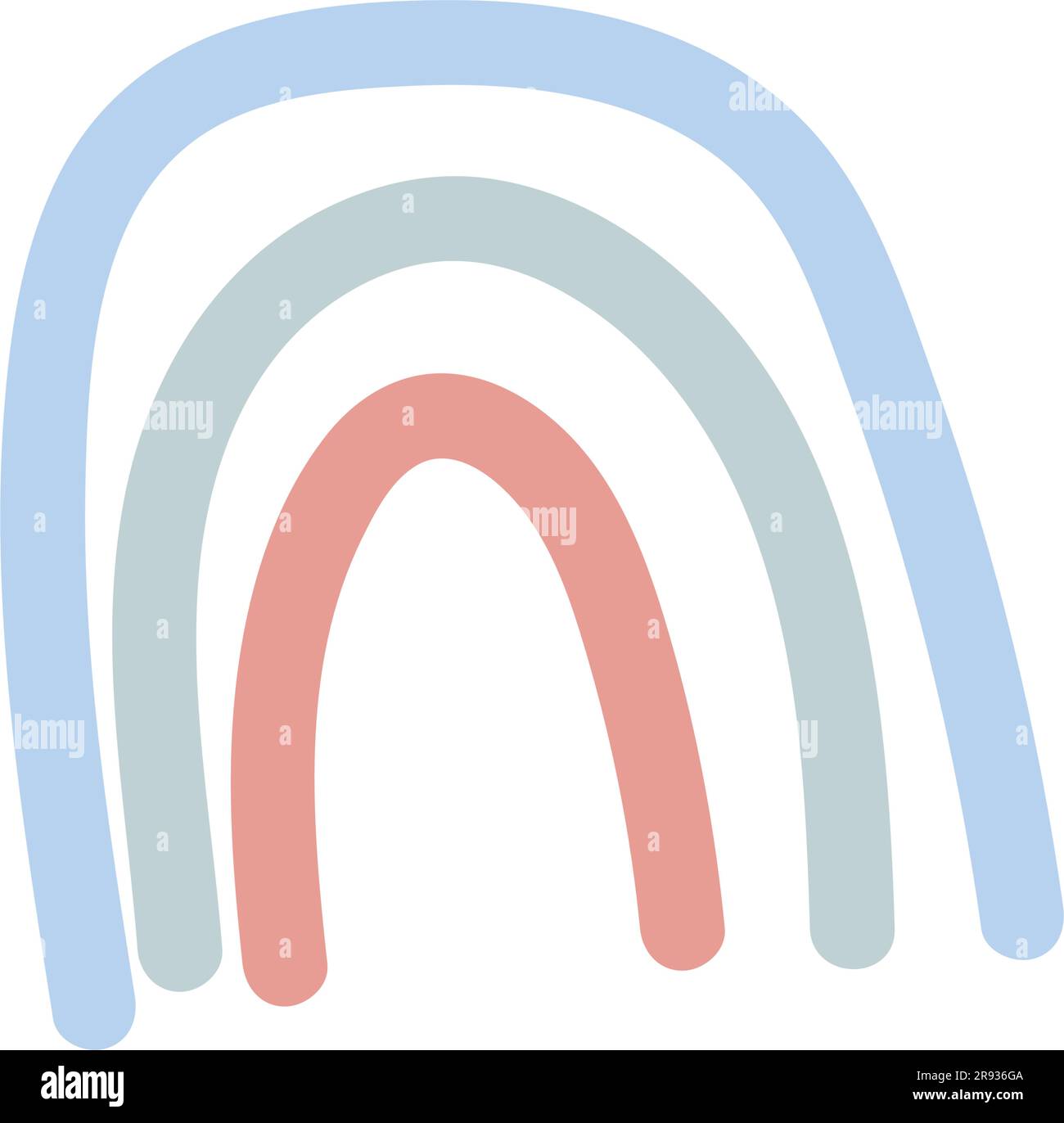 abstract cute hand drawn rainbow using pastel color . vector ...
