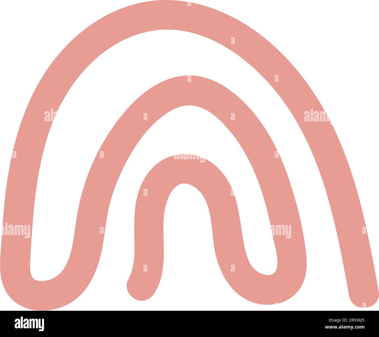 abstract cute hand drawn rainbow using pastel color . vector ...