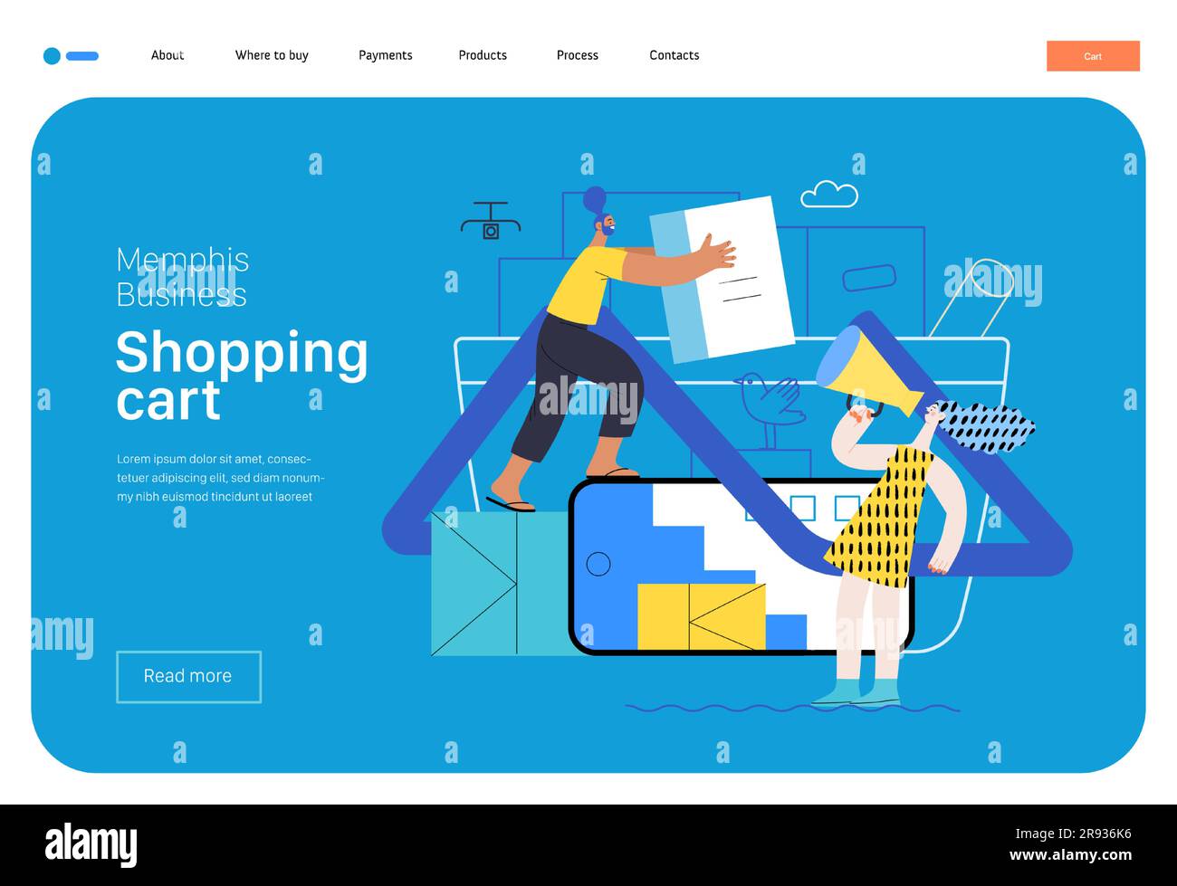 Customer placing an order Stock Vector Images - Alamy